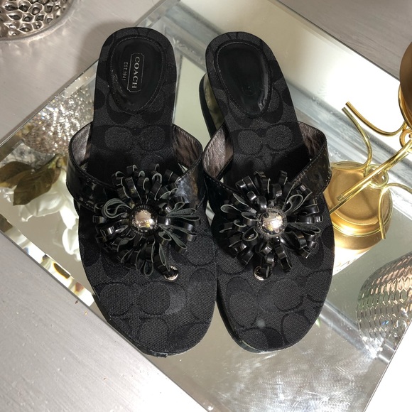 Coach | Shoes | Coach Black Sandals | Poshmark